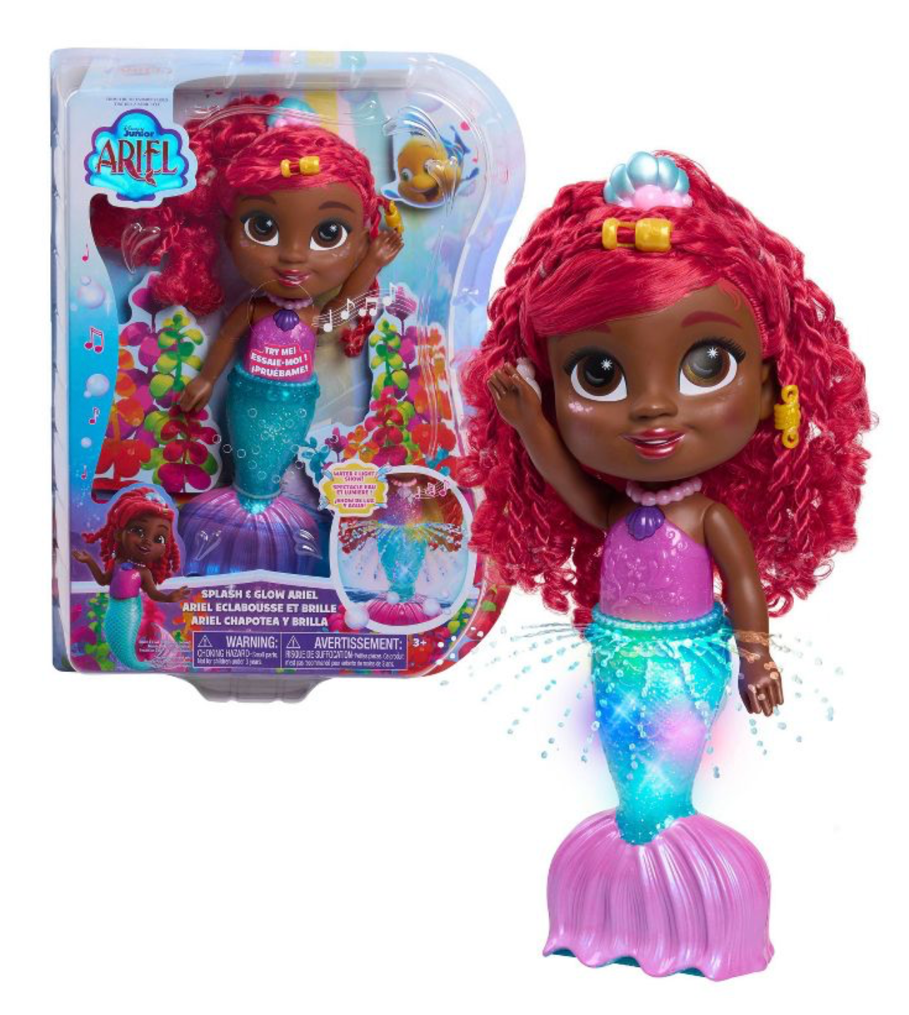 Disney Junior Splash & Glow Ariel Doll Toy New With Box – I Love Characters