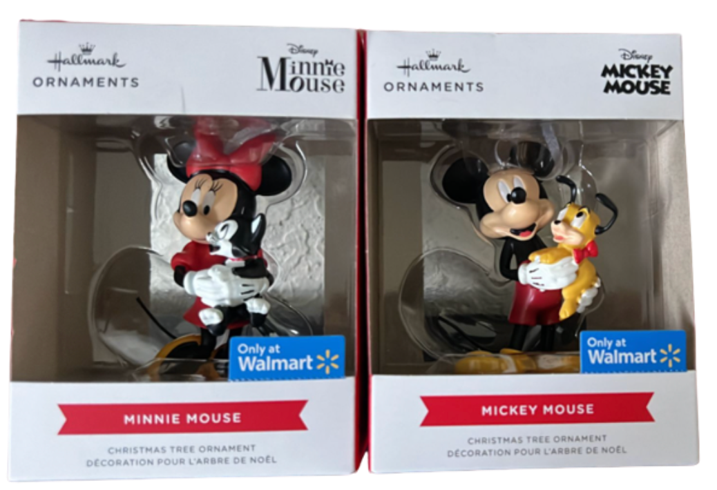 Hallmark Disney Mickey & Minnie With Puppy Christmas Tree Ornament New ...