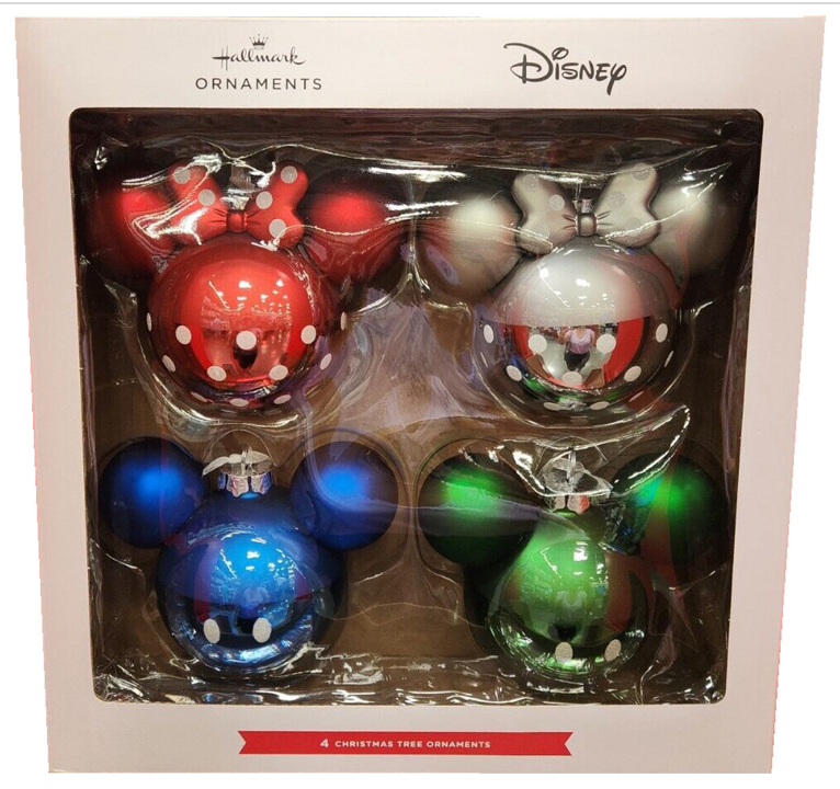4 Ct Hallmark Christmas Tree Ornament Collection Disney New with Box ...
