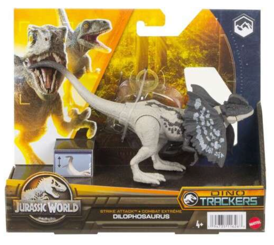 Mattel Jurassic World Dinosaur Figure Dino Trackers Dilophosaurus New ...