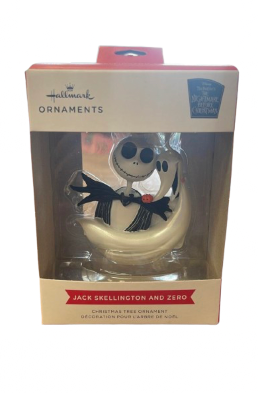 Hallmark Jack Skellington and Zero Christmas Tree Ornament New With Bo ...