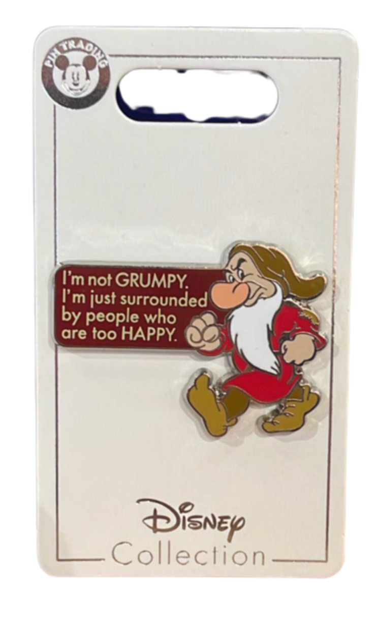 Disney Parks Not Grumpy, people too Happy Seven Dwarfs Pin New With Ta ...