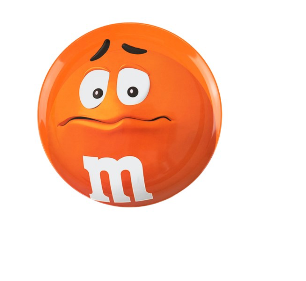 M&M's World 2020 Orange Character Big Face Dinner Plate New – I Love ...
