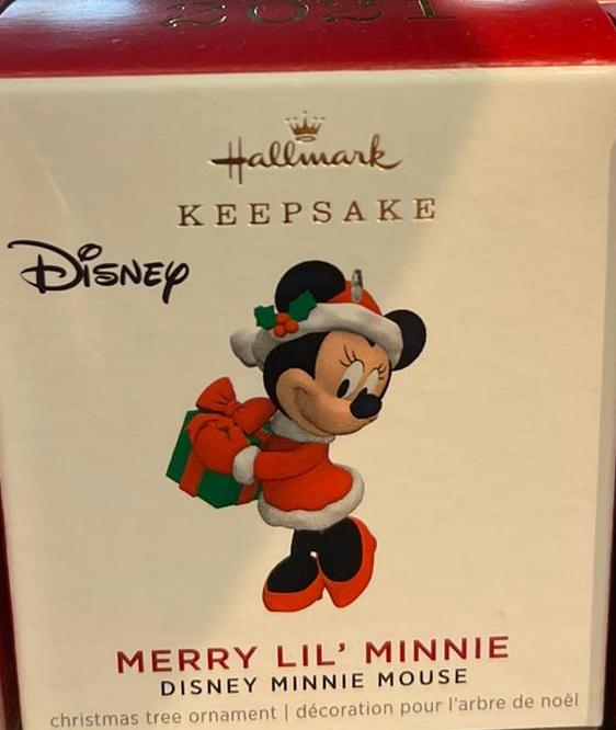 Hallmark 2021 Mini Disney Merry Lil Minnie Mouse Christmas Ornament Ne ...