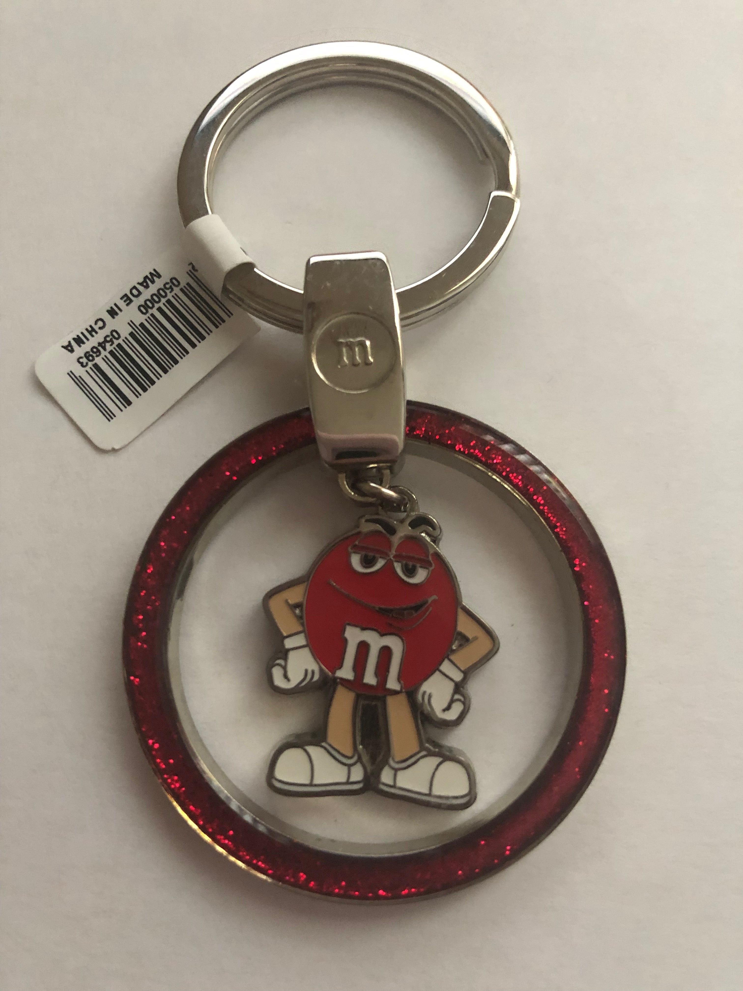 M&M's World Red Character Enamel Glitter Keychain New with Tag – I Love ...